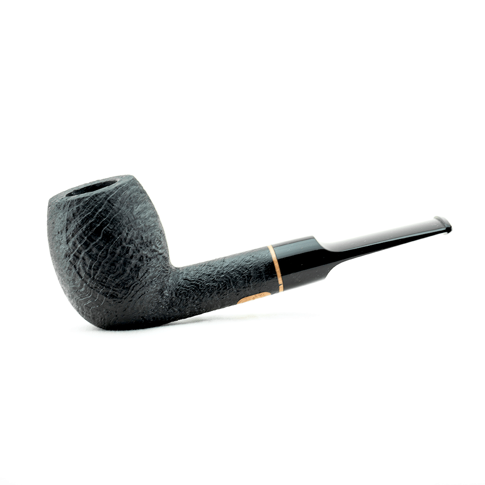 Handcrafted – Black Sandblast Straight Pear with Saddled Onyx Stem ...